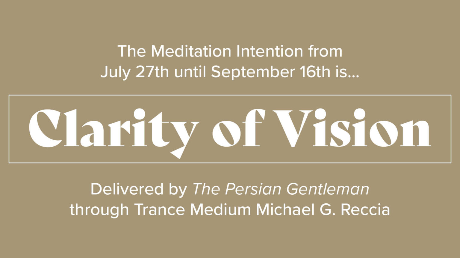 Clarity of Vision