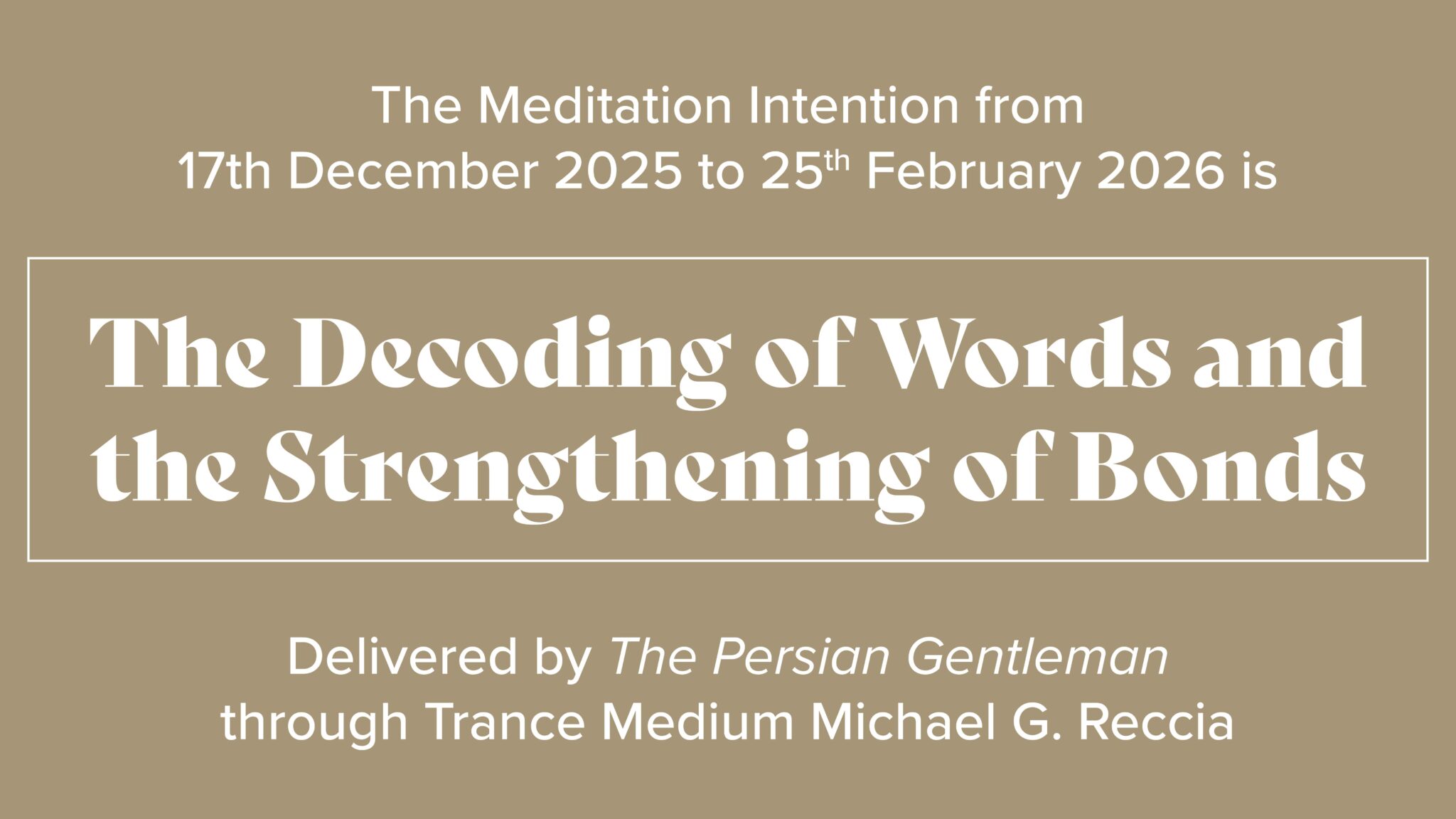 Angelic Intention: The Decoding of Words and the Strengthening of Bonds